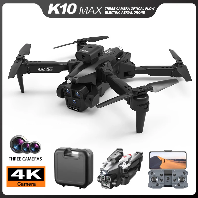 K10 Max Drone With Brushless Motor, Ultra Wide Camera ,Optical avoidence Sensor - Drone Fly BD